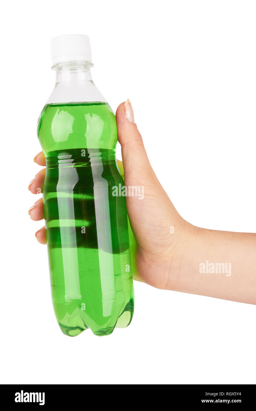 Woman hand with bottle of water isolated on white background Stock ...