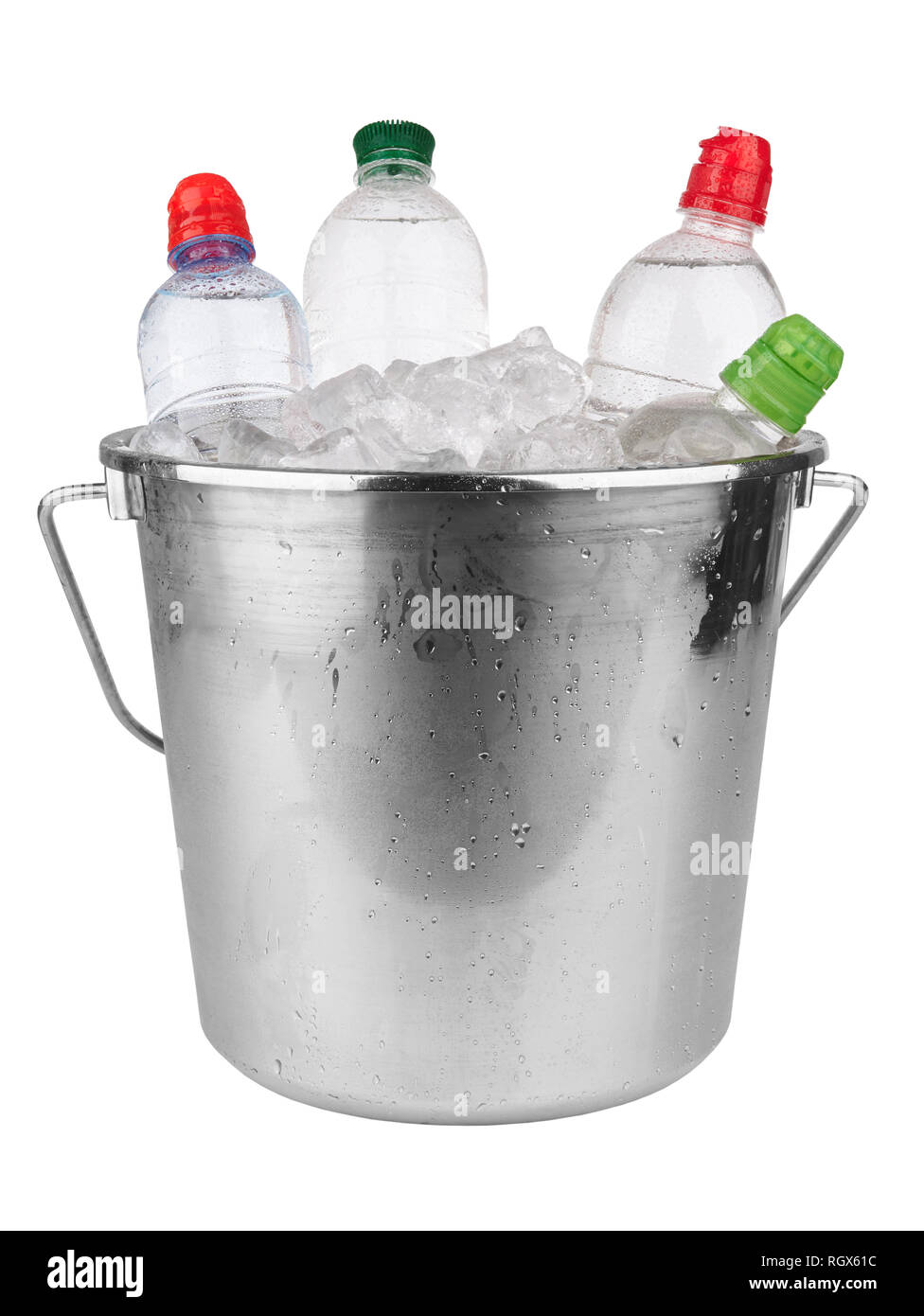 Liquid and frozen water in a bottle Cut Out Stock Images & Pictures - Alamy