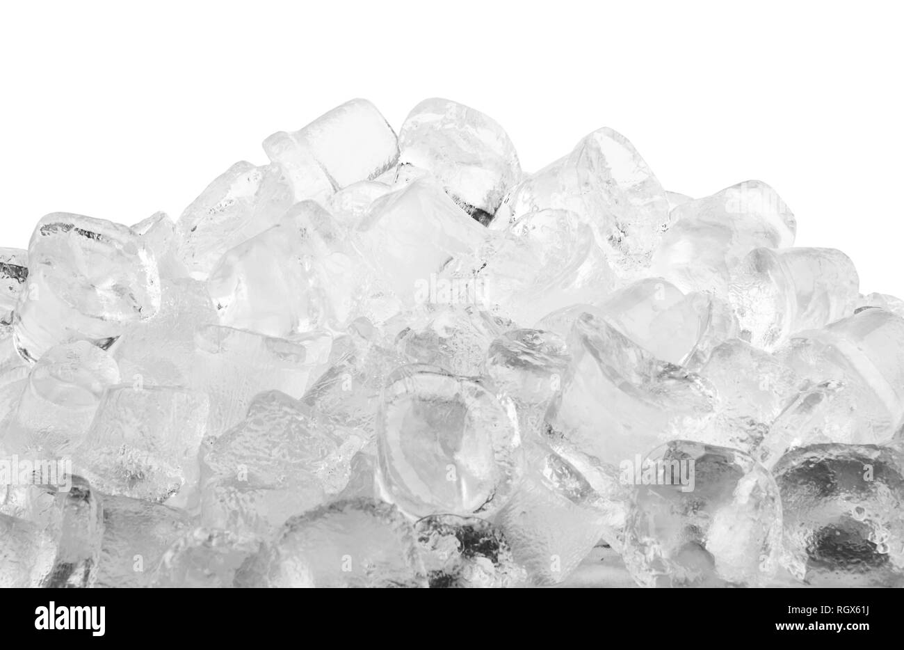 Ice cubes isolated on a white background Stock Photo - Alamy