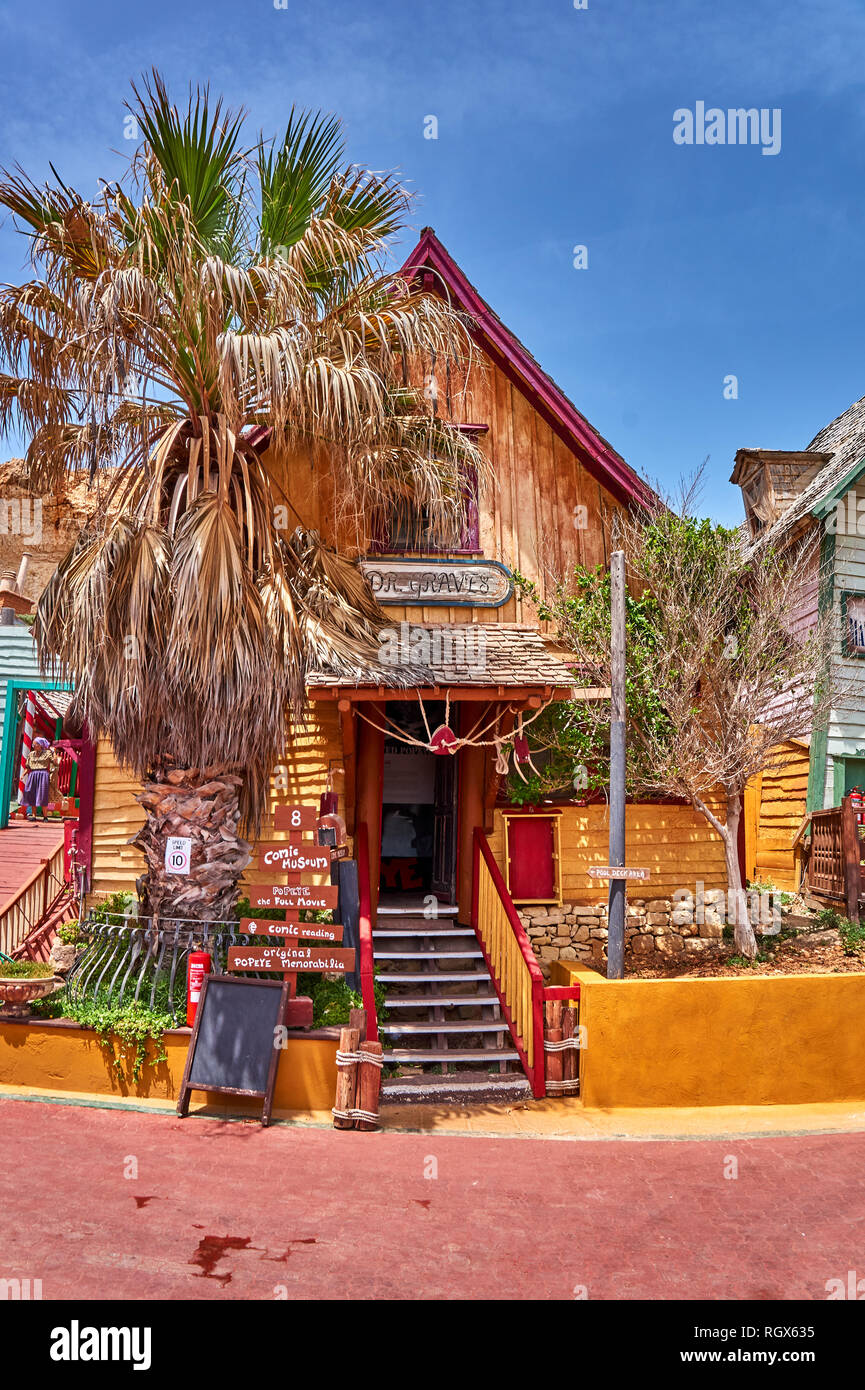 Scenic view from the Popeye village. Also known as Sweethaven Village ...