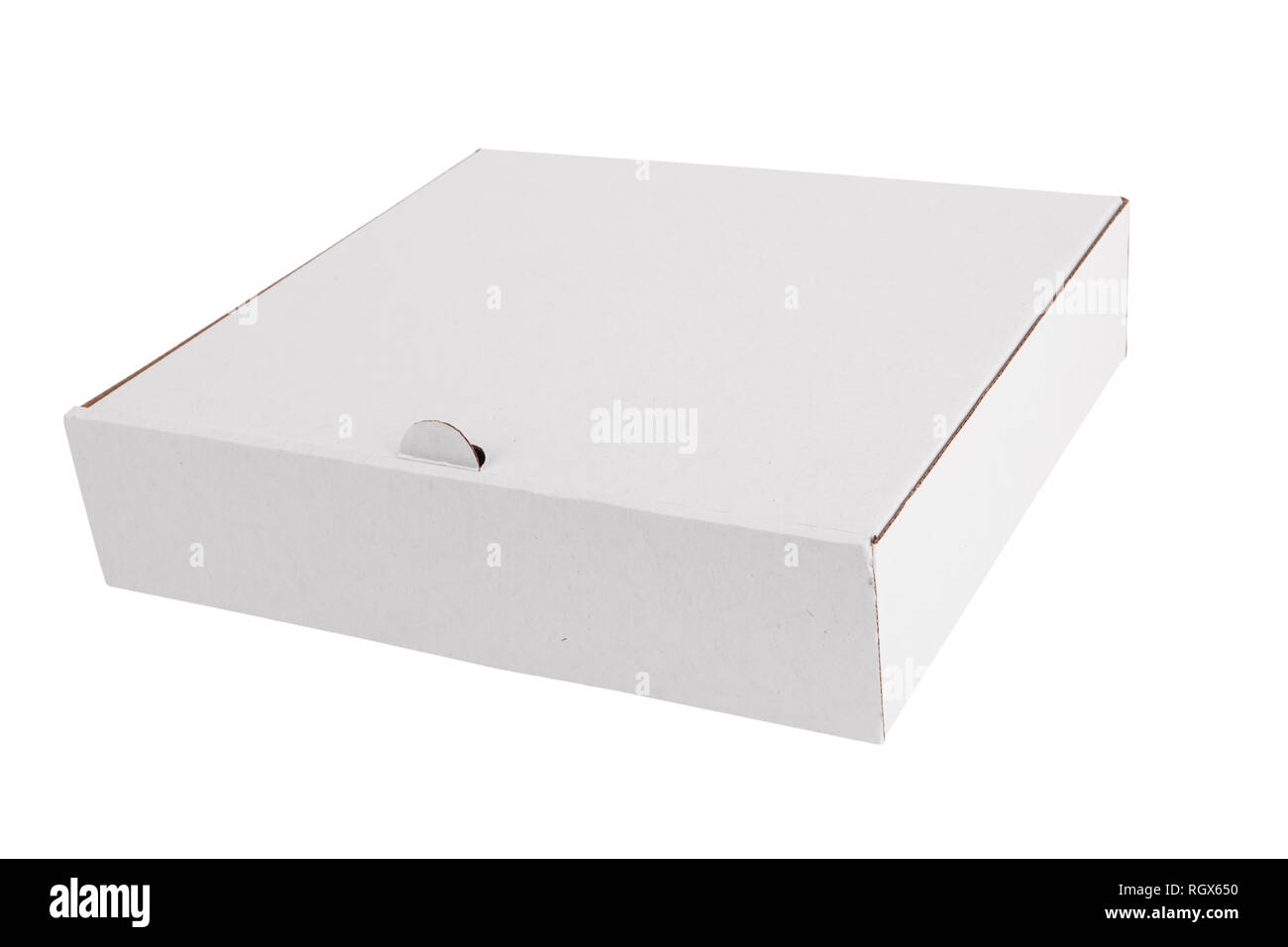 blank white box isolated on a white background Stock Photo - Alamy