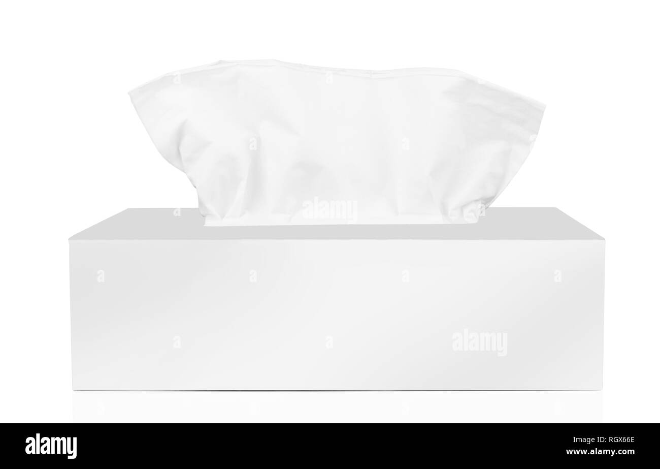 Tissue box isolated on a white background Stock Photo - Alamy