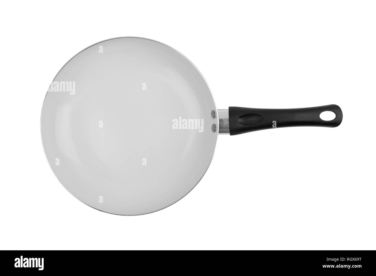 black frying pan isolated on white background Stock Photo - Alamy