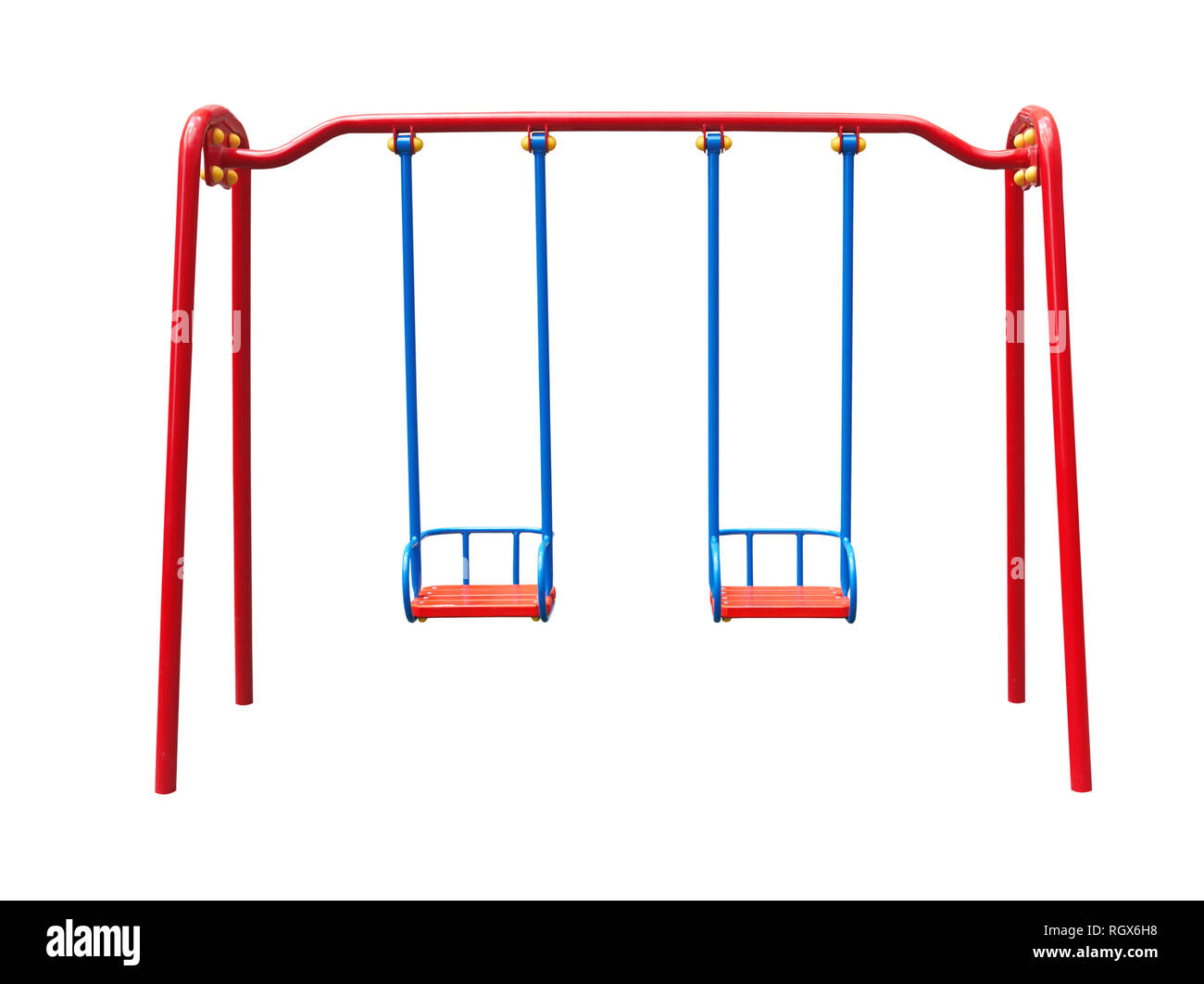 child's swing isolated on a white background Stock Photo - Alamy