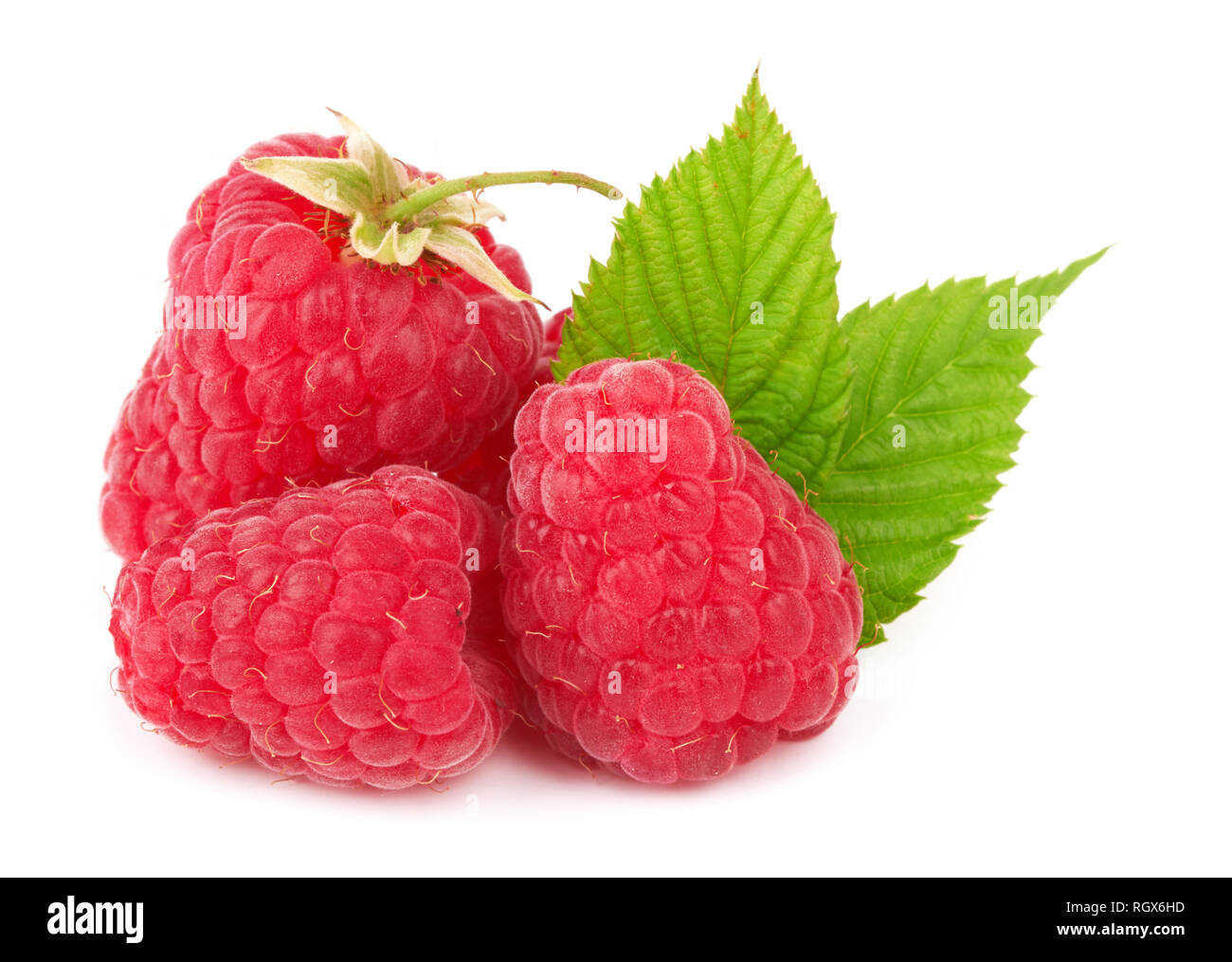 Raspberry fruit isolated over white background Stock Photo - Alamy