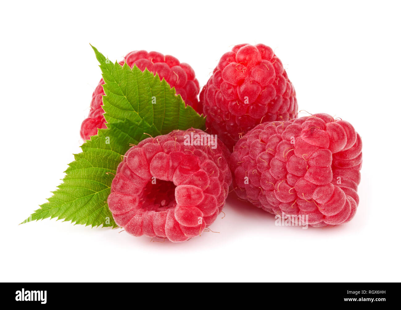 Raspberry fruit isolated over white background Stock Photo - Alamy