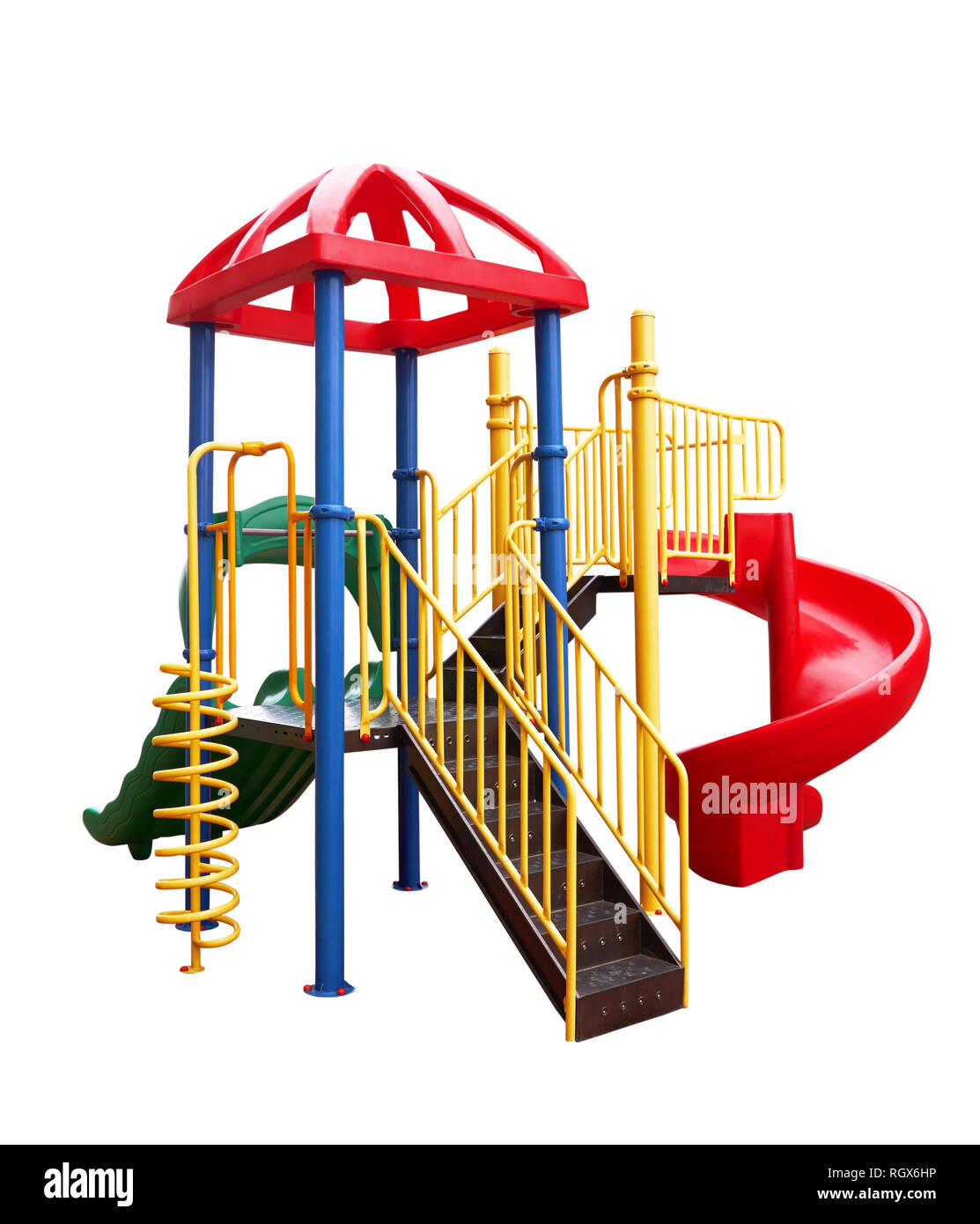 Colorful playground for children isolated on white Stock Photo - Alamy
