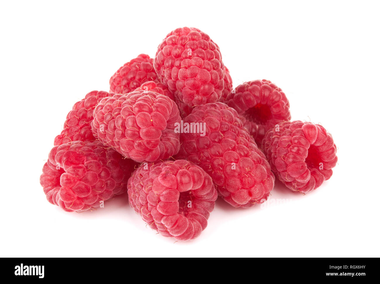 Raspberry fruit isolated over white background Stock Photo - Alamy