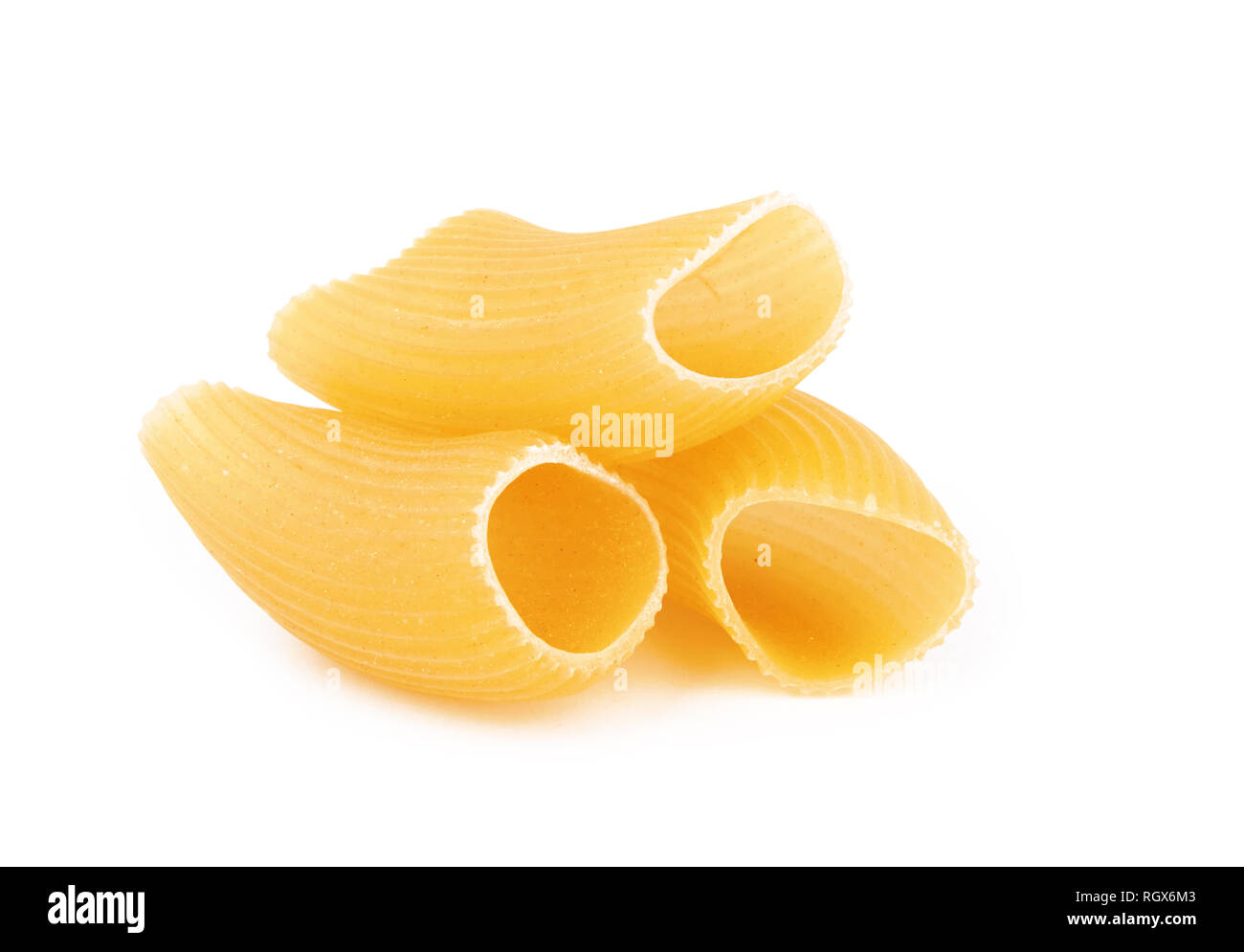 tube pasta isolated on white background Stock Photo - Alamy