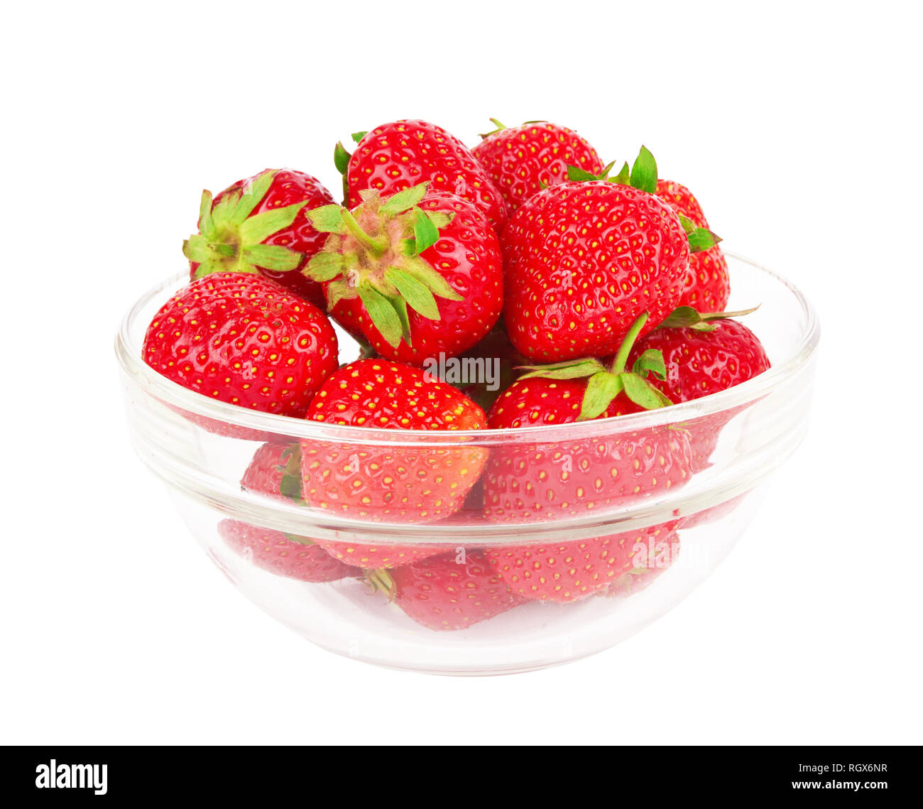 Fresh strawberries in bowl isolated on white background Stock Photo - Alamy