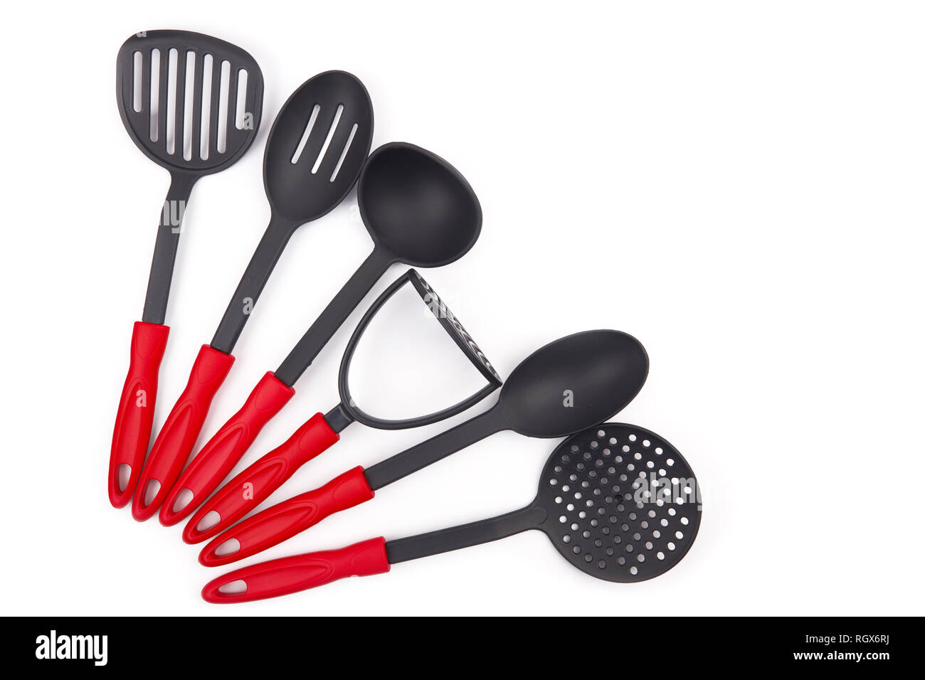 Kitchen tools isolated on a white background Stock Photo - Alamy