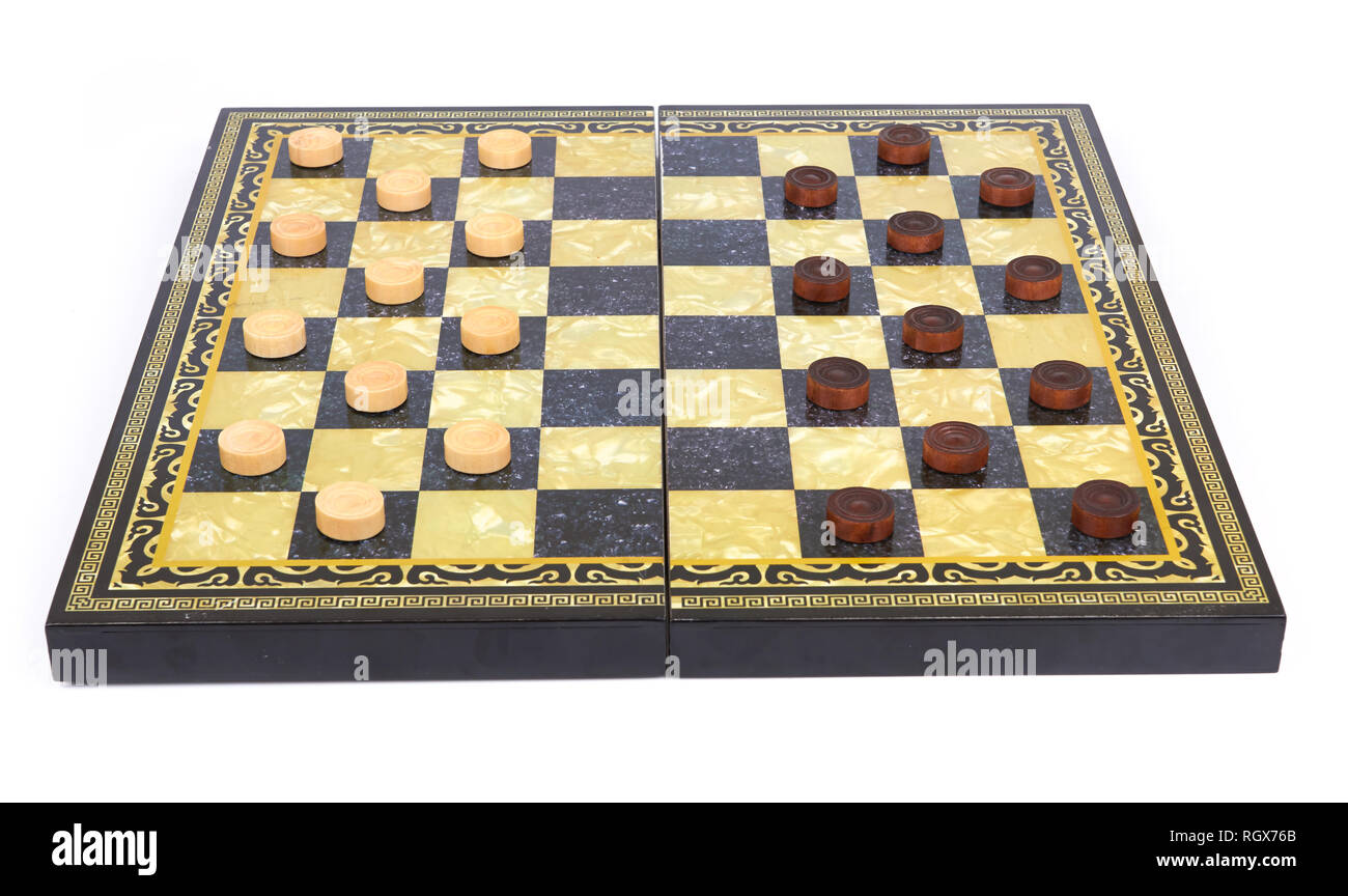 checkers are isolated on a white background Stock Photo - Alamy