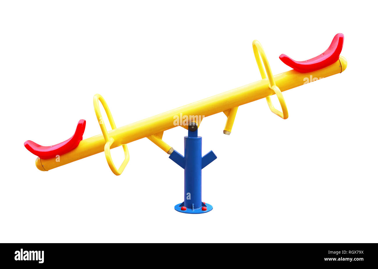 Illustration of isolated see saw on white background Stock Photo - Alamy