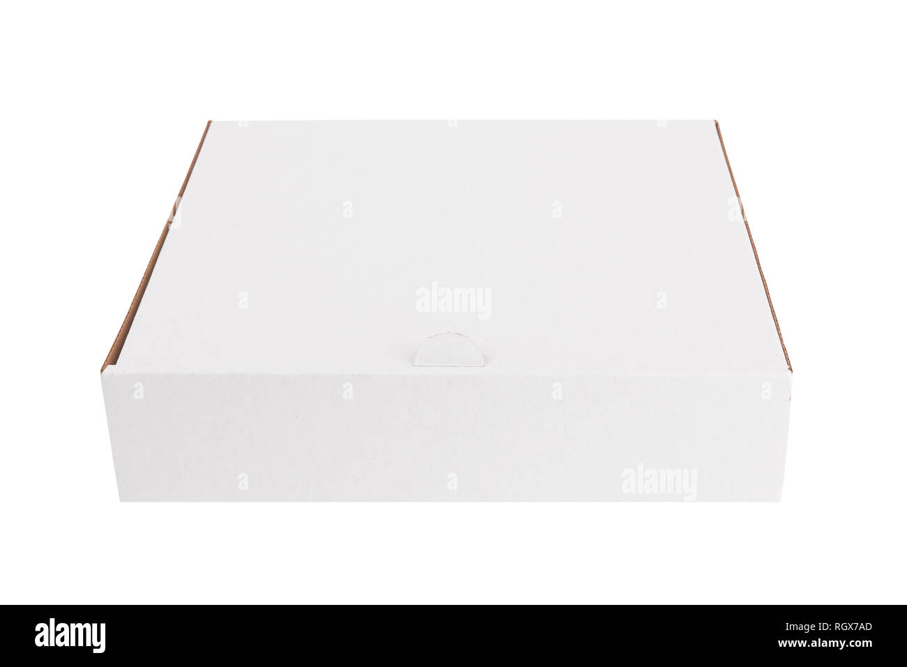 blank white box isolated on a white background Stock Photo - Alamy