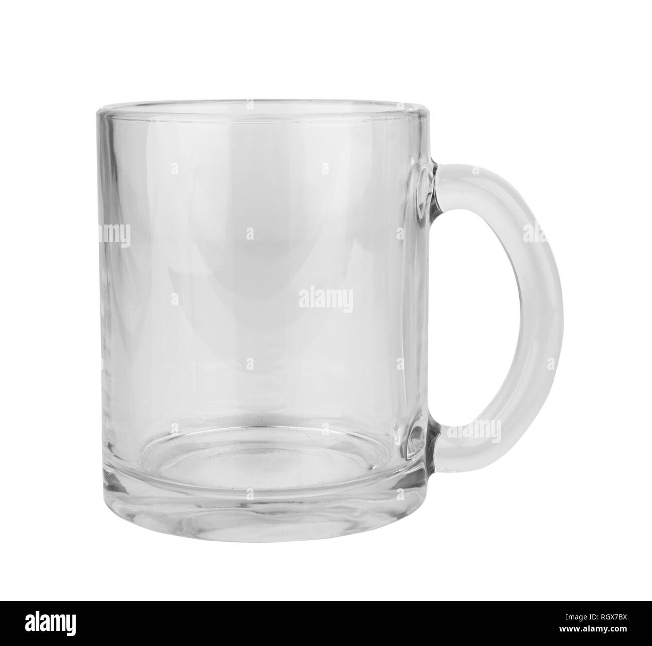 Empty glass cup isolated on white background Stock Photo - Alamy