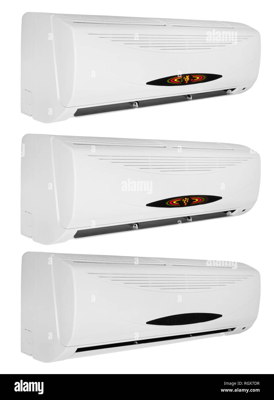 White air conditioner system isolated on white background Stock Photo ...