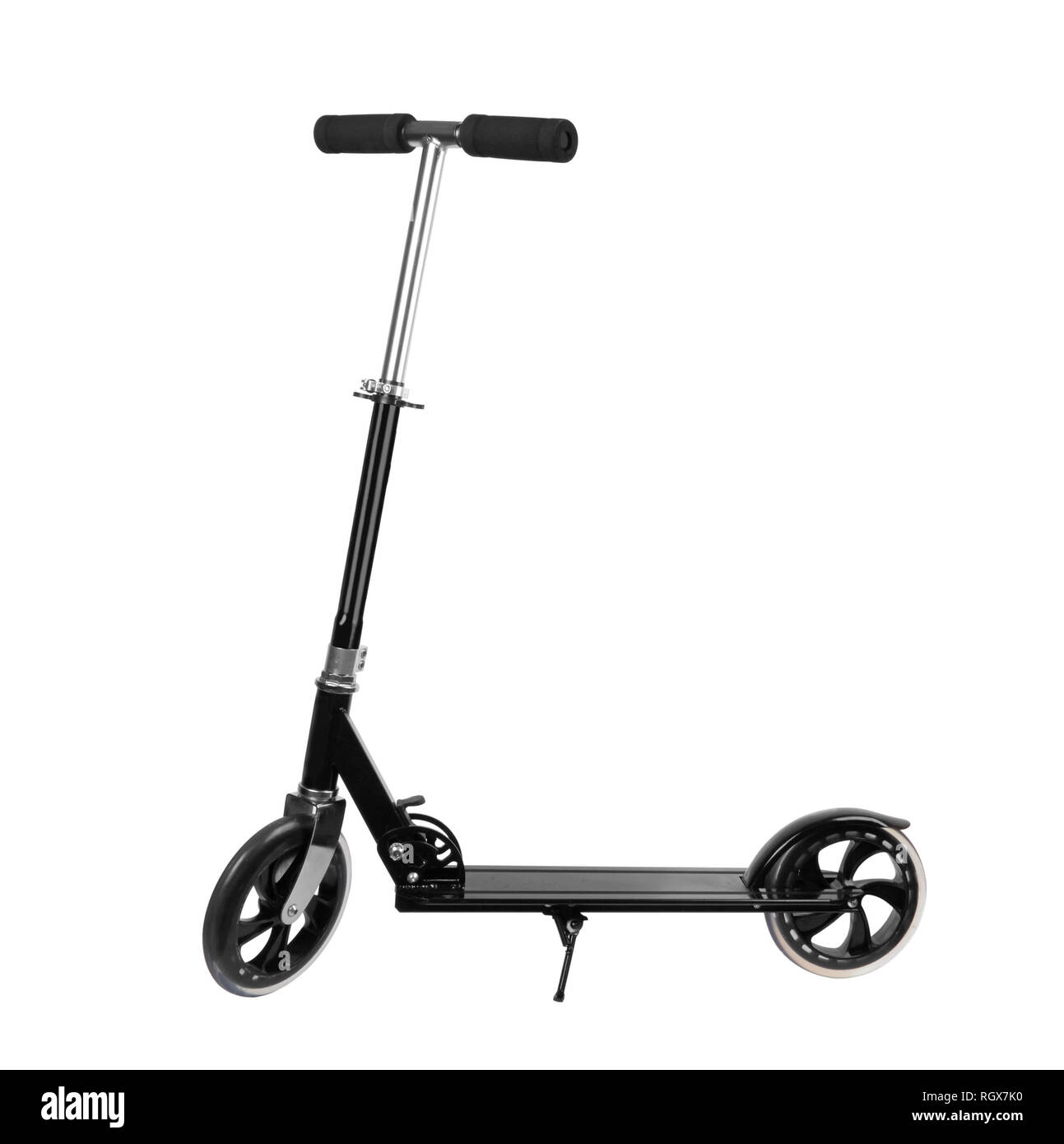 metal scooter isolated on a white background Stock Photo - Alamy