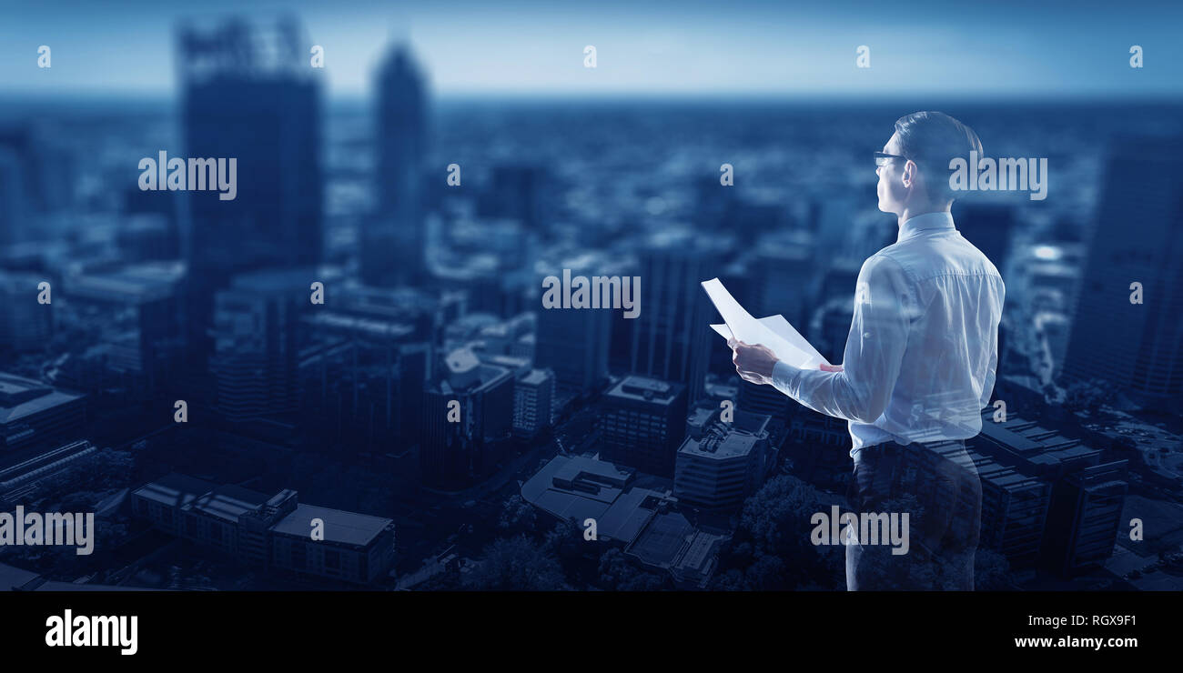 Male boss against background hi-res stock photography and images - Alamy