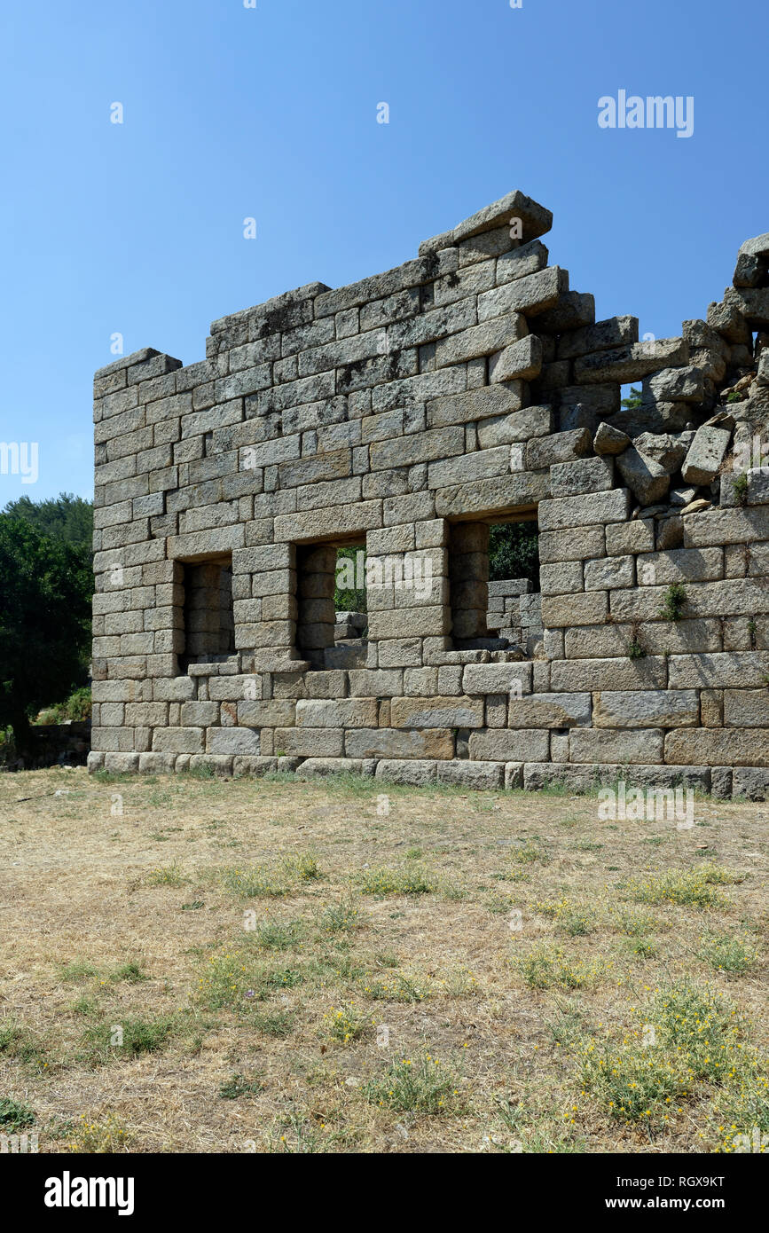 The left side of the 4th century BC Andron A with has windows ...