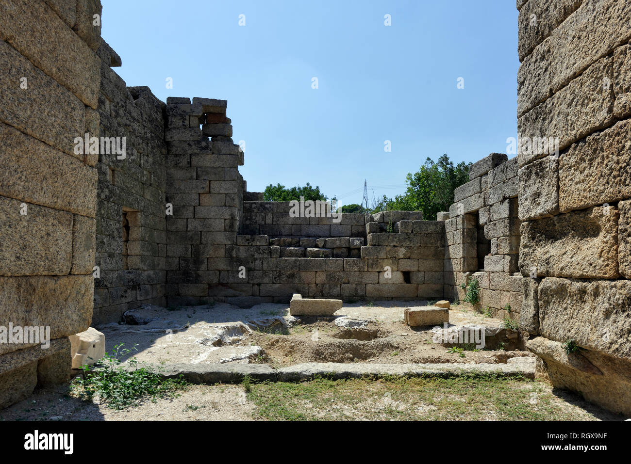 Interior room of the 4h century BC Andron A, Labraunda, Turkey. Built ...