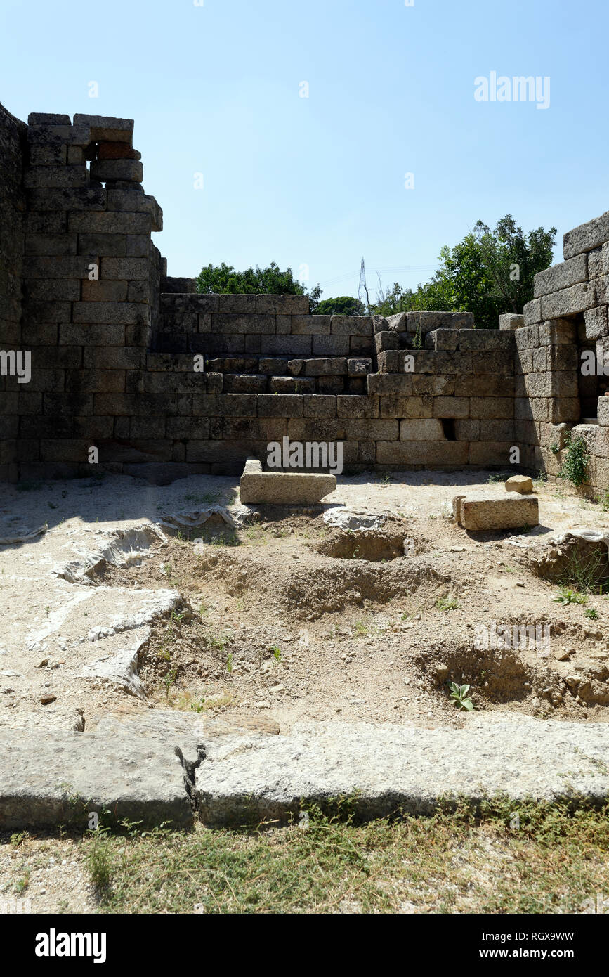 Interior room of the 4h century BC Andron A, Labraunda, Turkey. Built ...