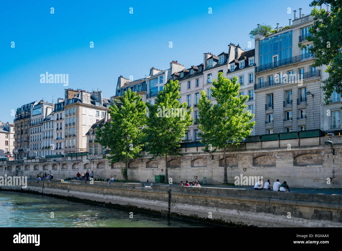 Beautiful cityscape from the famous Seine river at Paris, France Stock ...