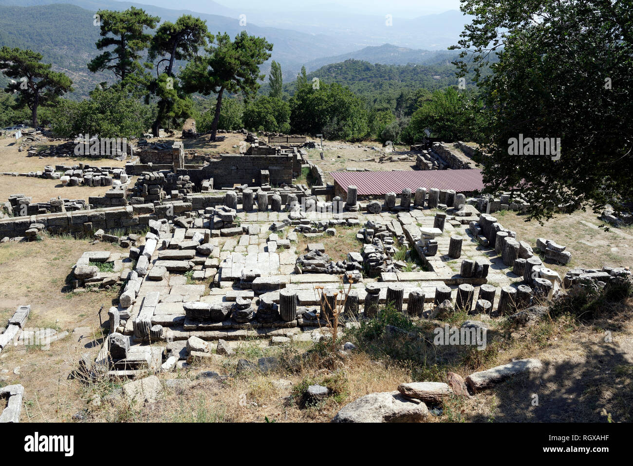 The Temple of Zeus Stratios dating from the 4th century BC, Labranda ...