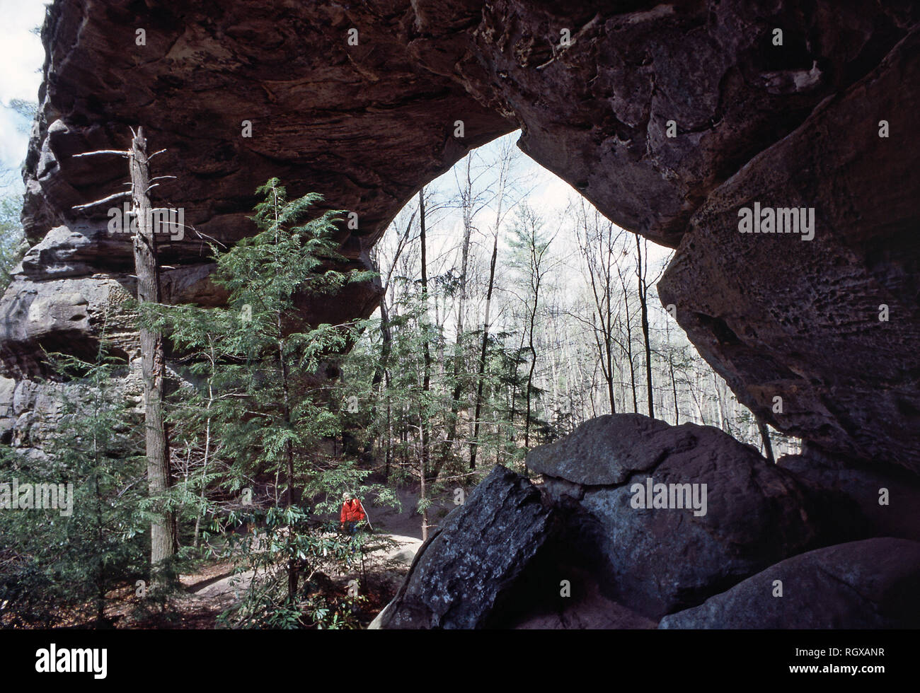 The North Arch of Twin Arches,Big South Forks National Recreational ...