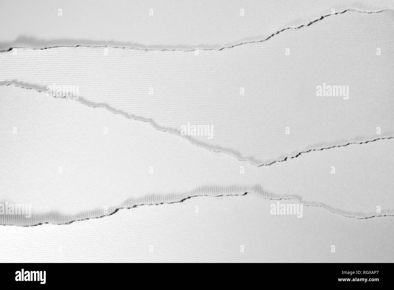 The overlap of torn white paper Stock Photo - Alamy