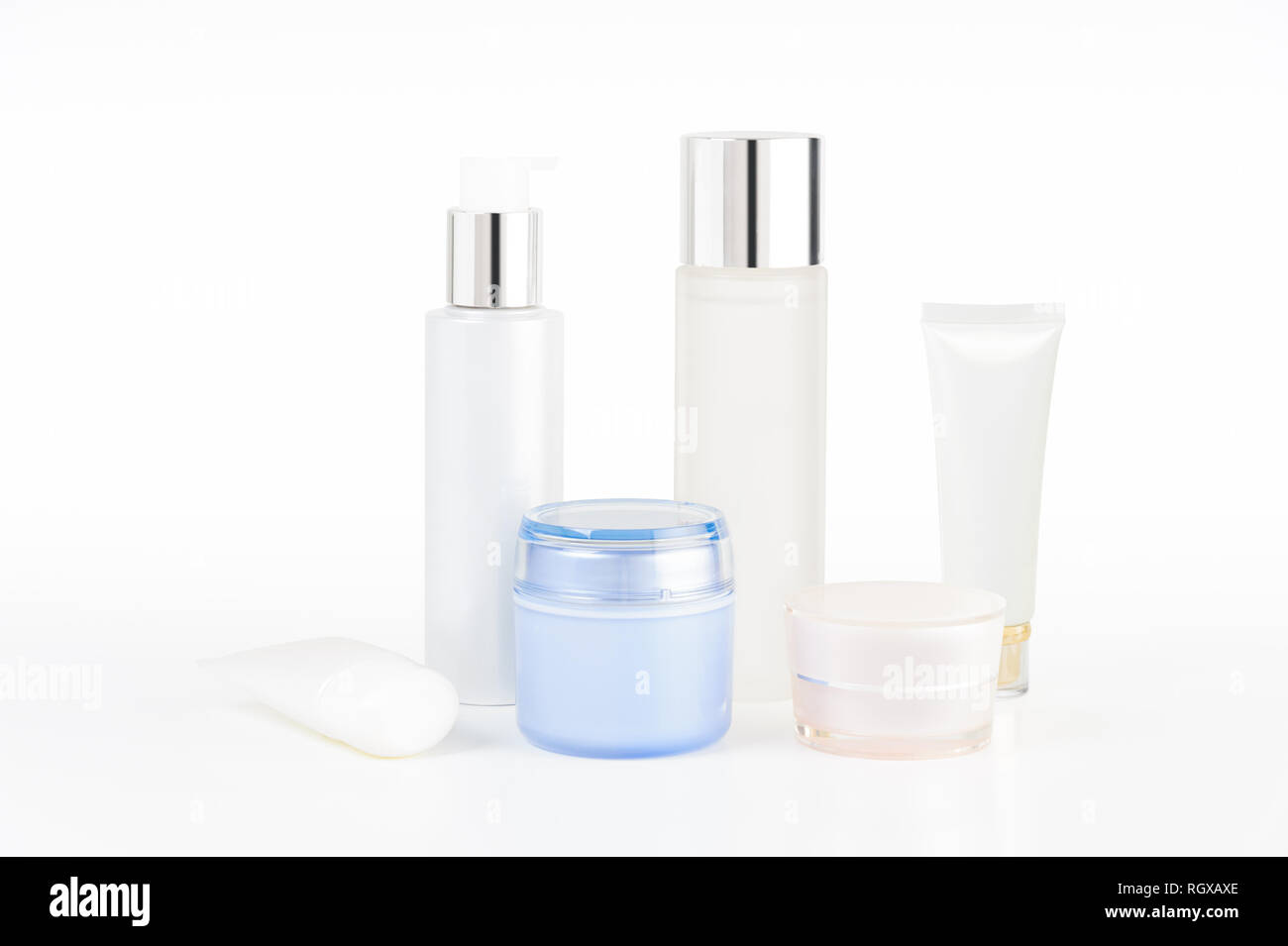 Set of cosmetic containers Stock Photo - Alamy