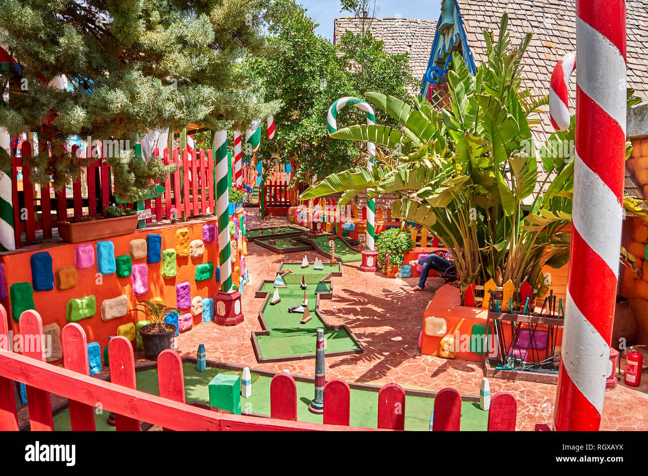 Colorful Popeye Village view. Popeye Village is the most popular ...