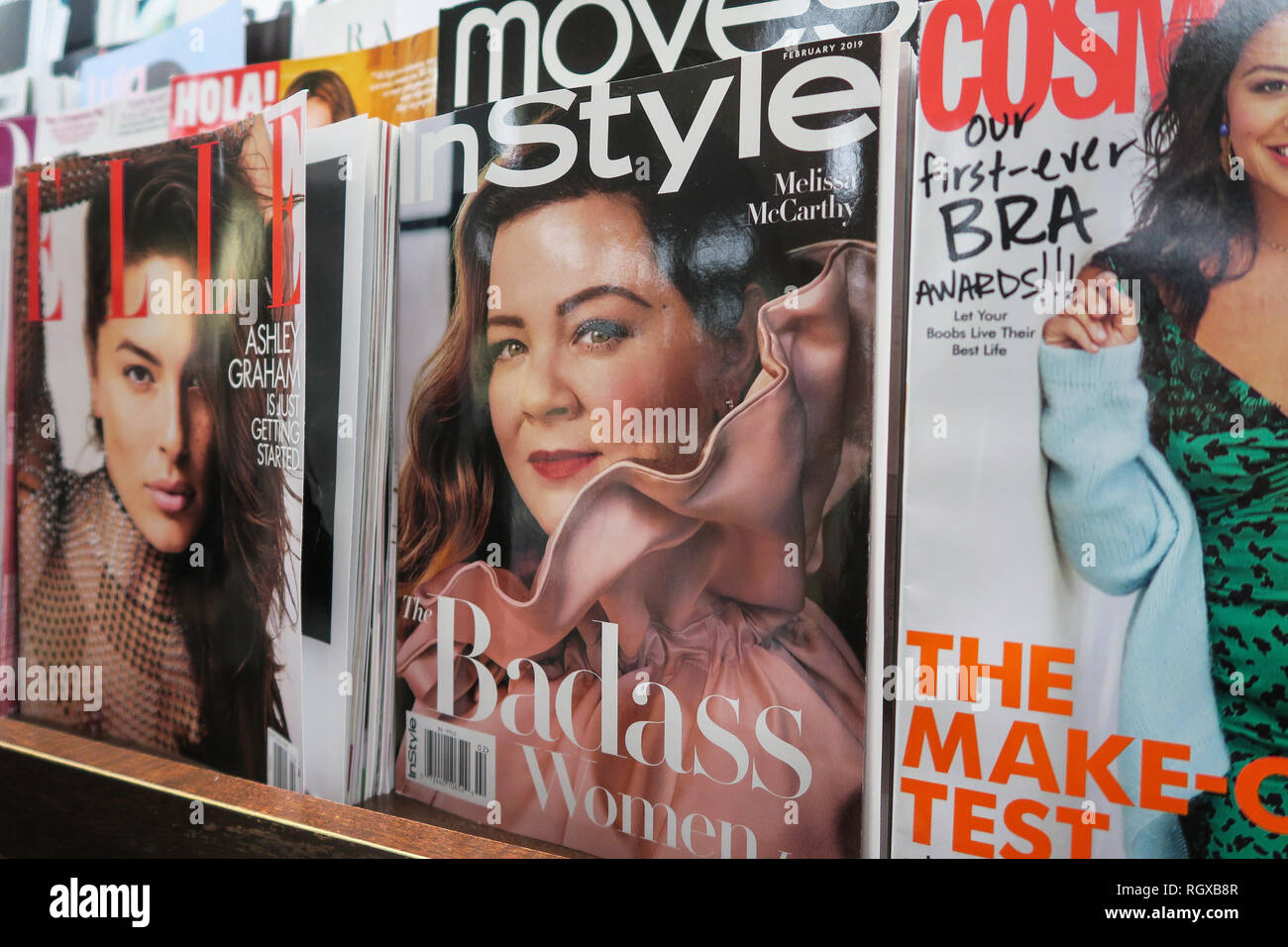 Magazine Stand Featuring Magazine Covers, NYC, USA Stock Photo - Alamy