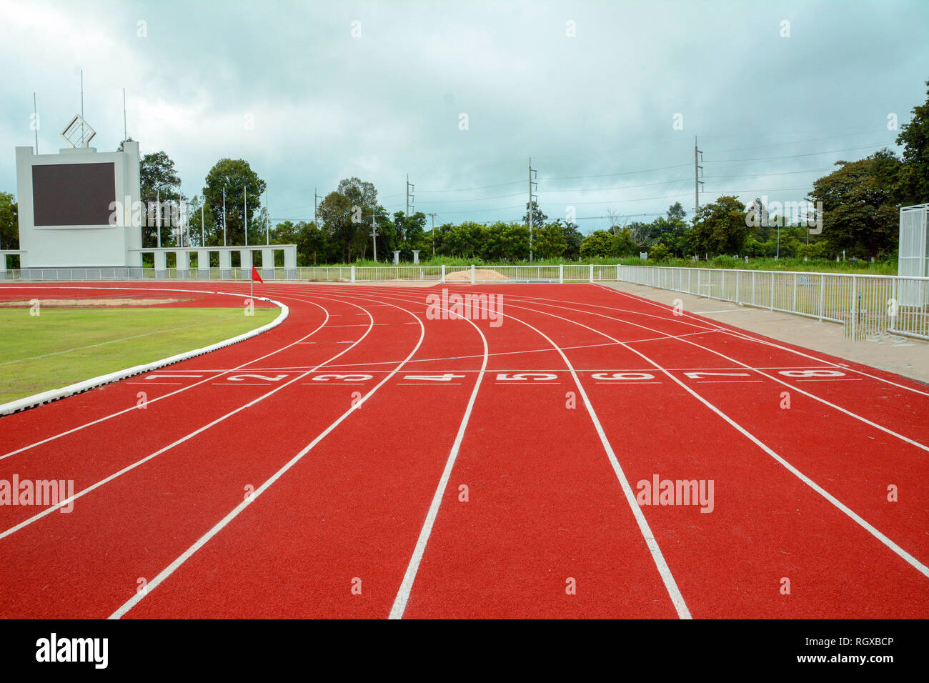 running track in the stadium Stock Photo - Alamy