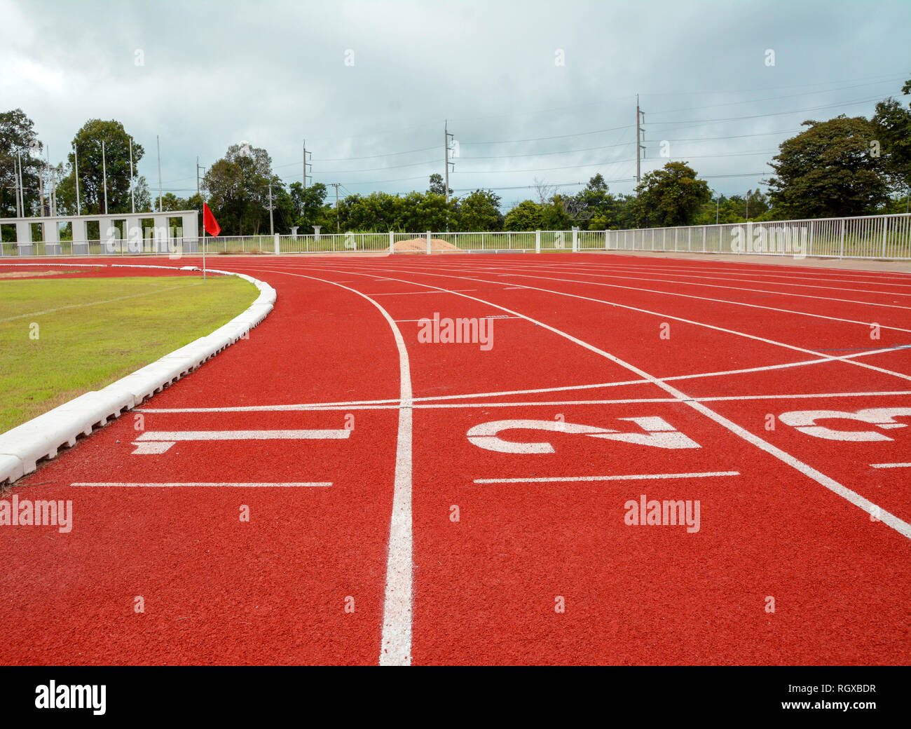 running track in the stadium Stock Photo - Alamy