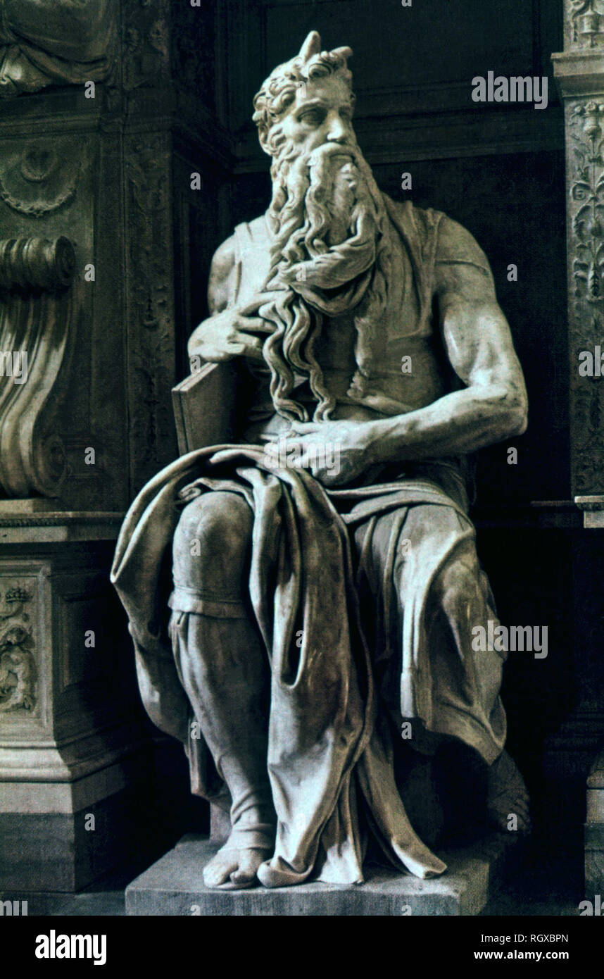 Michelangelo's Moses,church of Saint Peter in Chains,Rome,Italy Stock ...