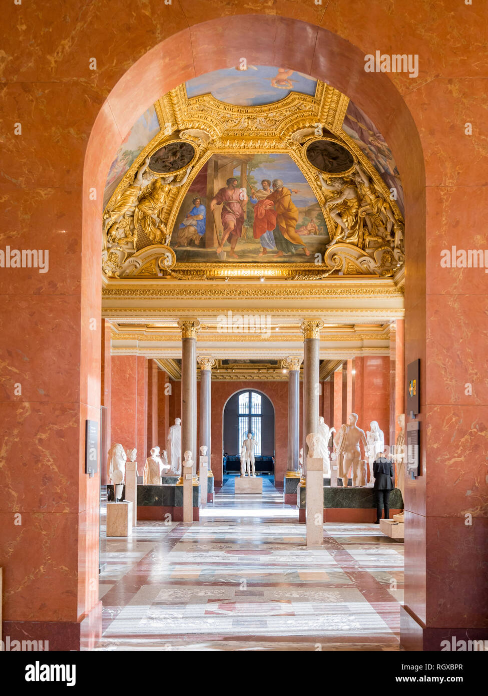 France, MAY 7: Interior view of the famous Louvre Museum on MAY 7, 2018 ...
