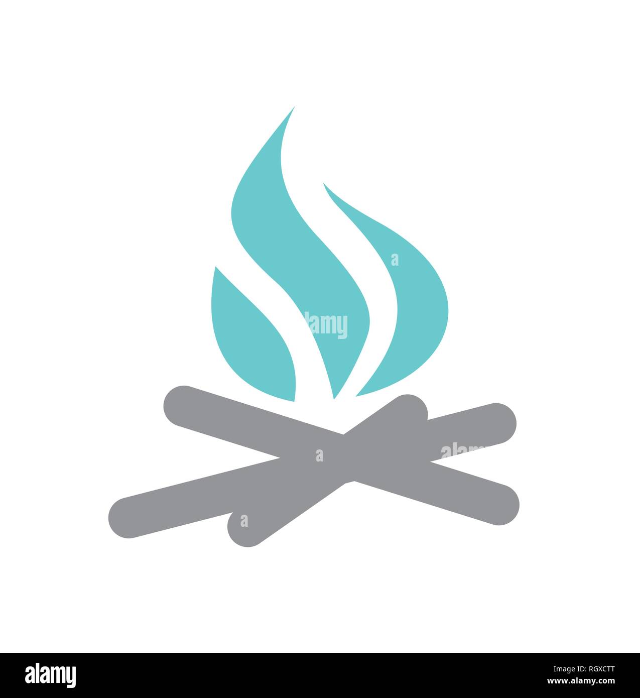 Campfire icon on white background for graphic and web design, Modern ...