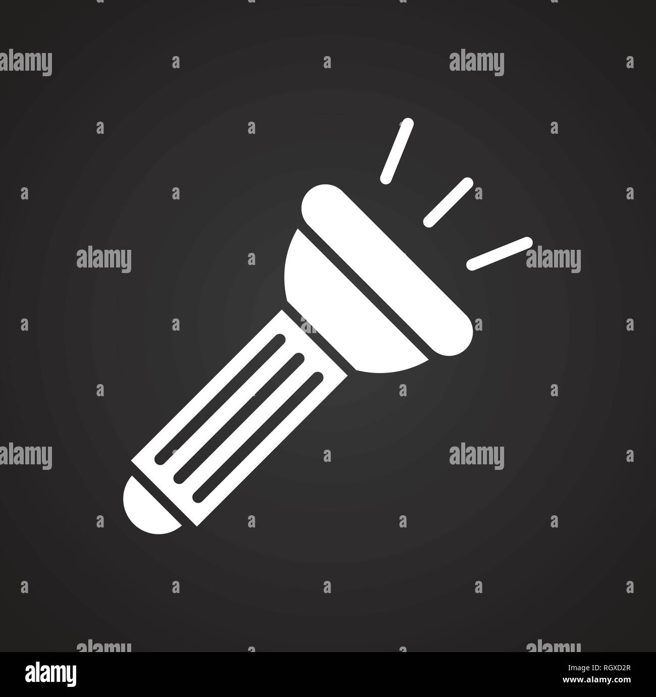Camping light icon on black background for graphic and web design ...