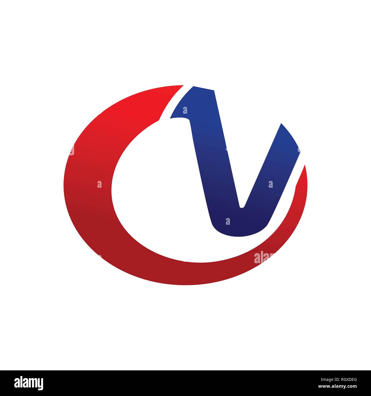 Cv logo concept design hi-res stock photography and images - Alamy