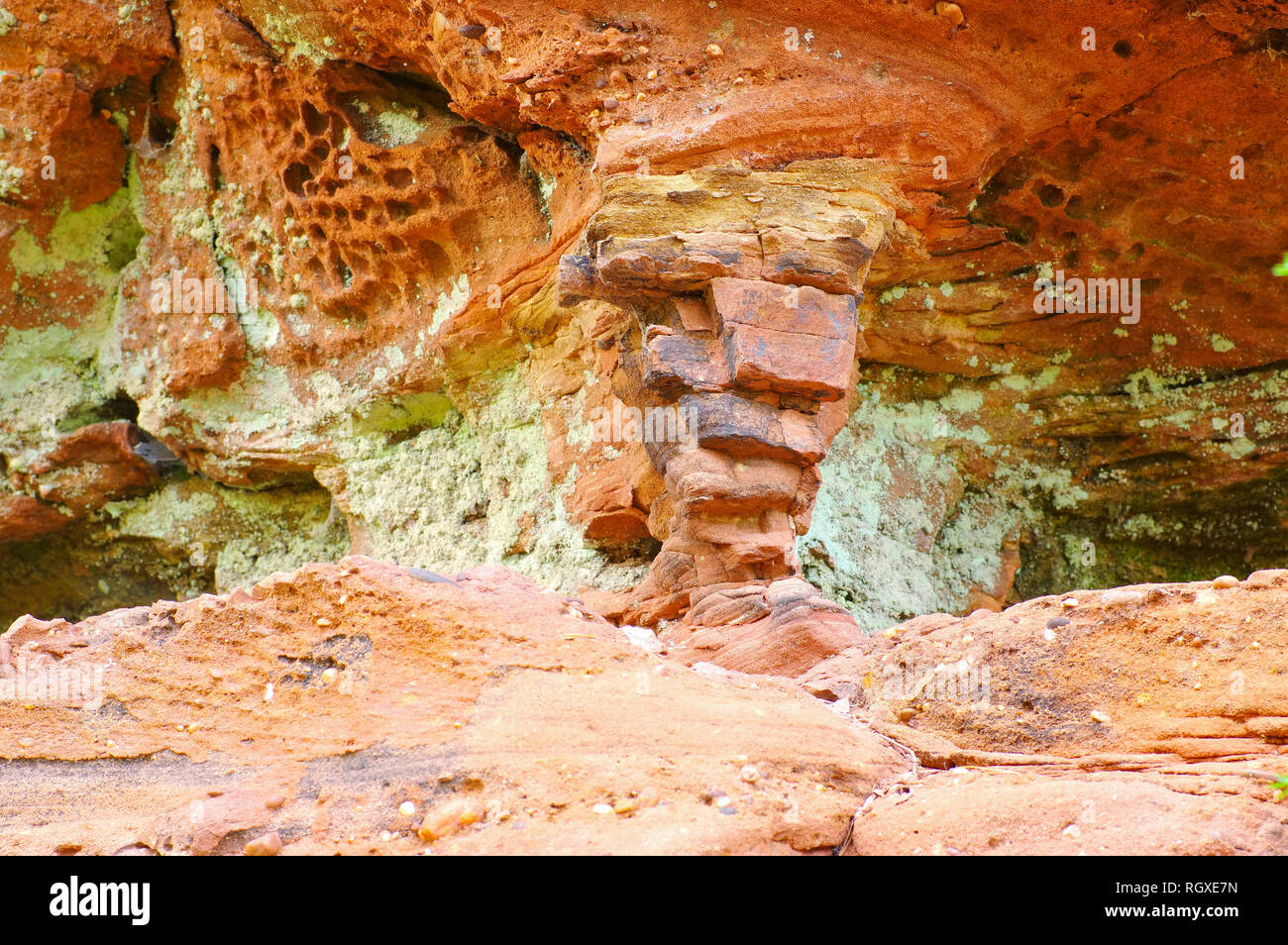 rocks in Dahn Rockland in Germany, background Stock Photo - Alamy