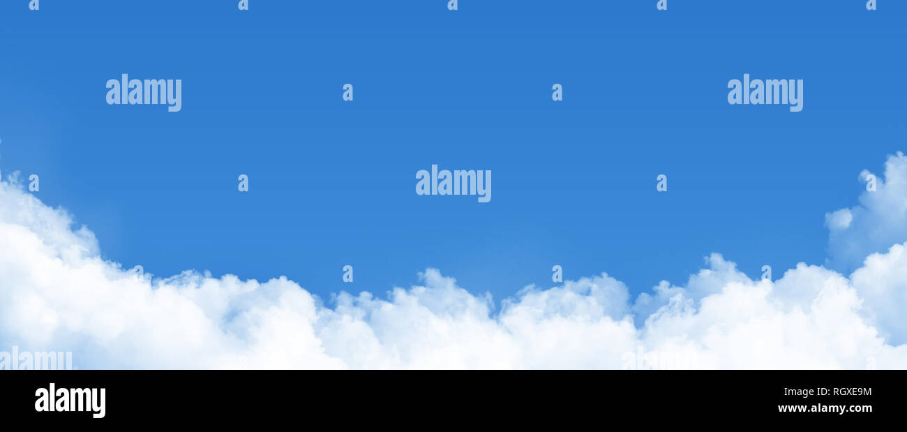 Clear open blue sky panorama Stock Photo - Alamy