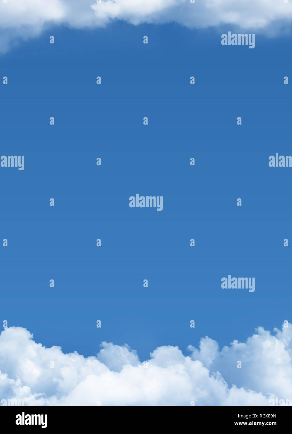 Clear open blue sky with cloud - Layout background Stock Photo - Alamy