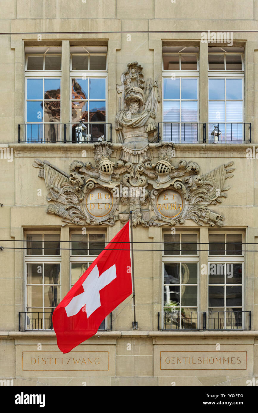 sculpture on a wall in the old town of Bern Switzerland Stock Photo - Alamy