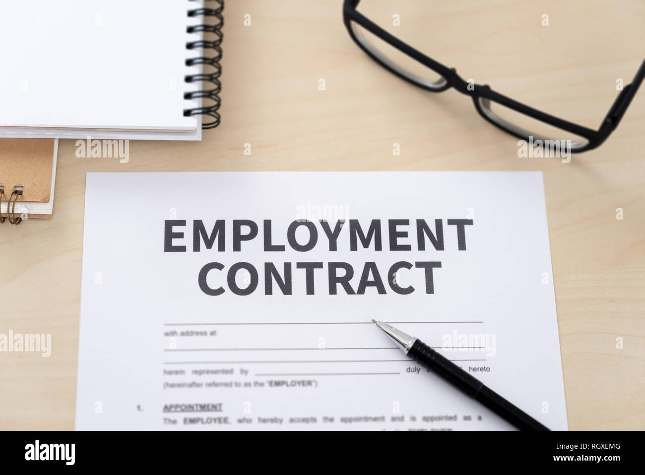 Employment contract signing job hi-res stock photography and images - Alamy