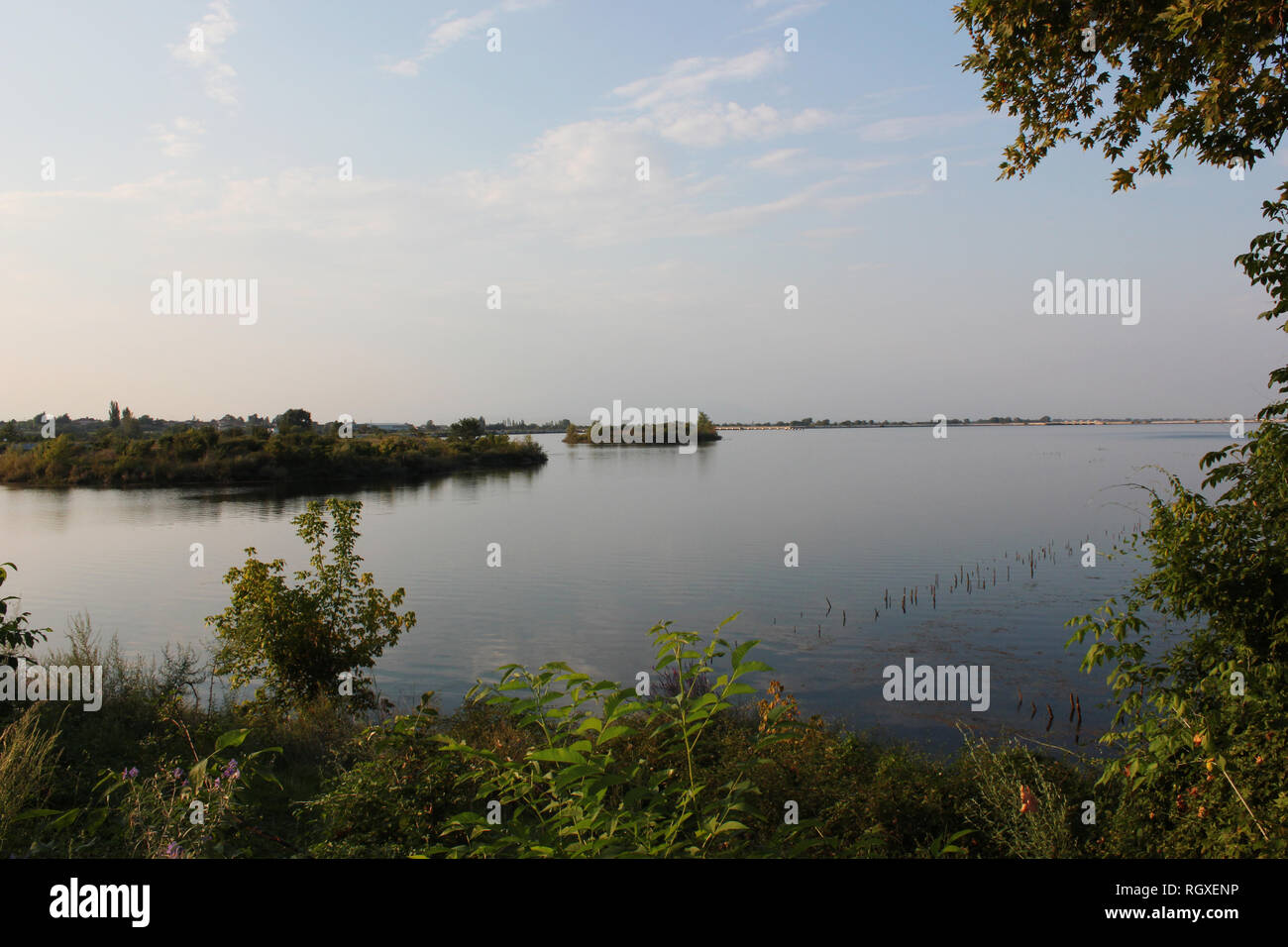 Aliakmonas or Haliacmon river and Dam in North Greece Stock Photo - Alamy