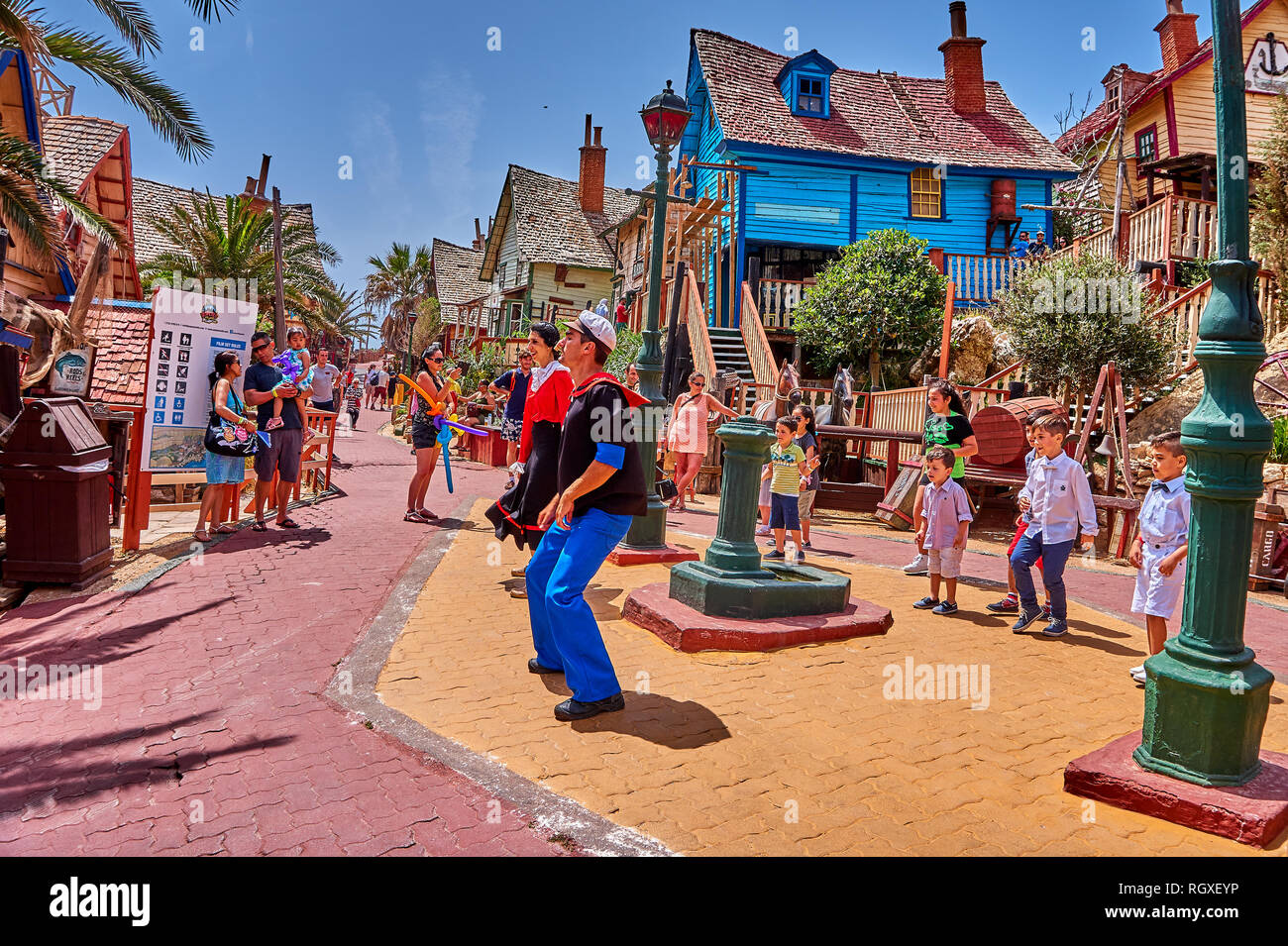 Entertainment dance street show at Popeye Village. Also known as ...