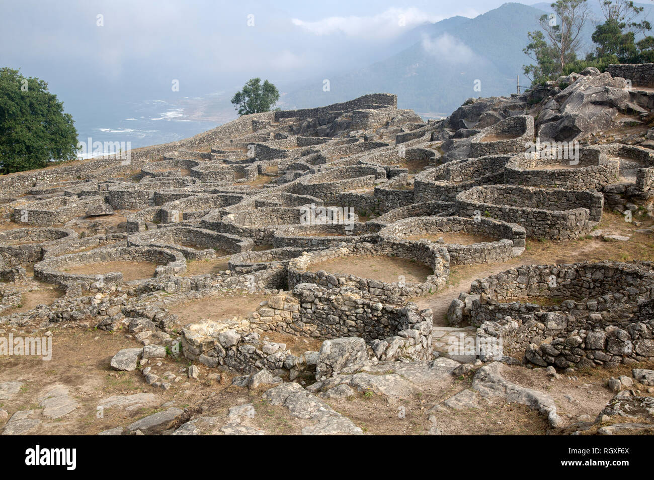 Castro de Santa Trega Village, La Guarda, Galicia, Spain Stock Photo ...