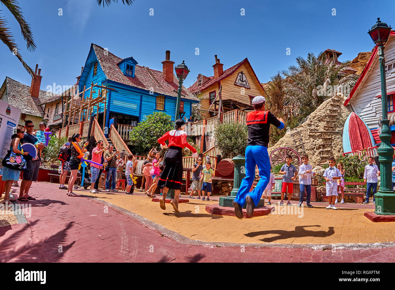 Entertainment dance street show at Popeye Village. Also known as ...