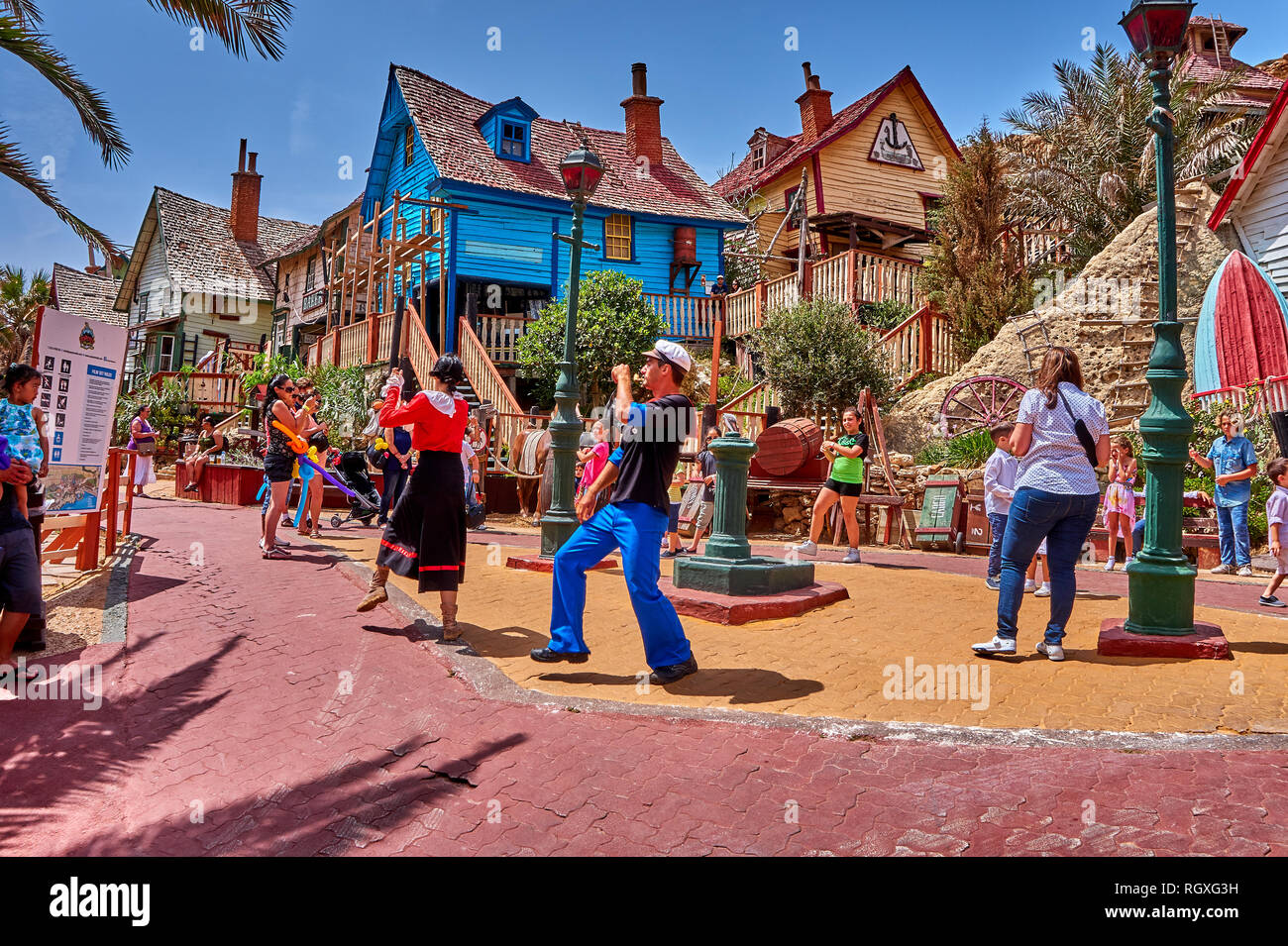 Entertainment dance street show at Popeye Village. Also known as ...