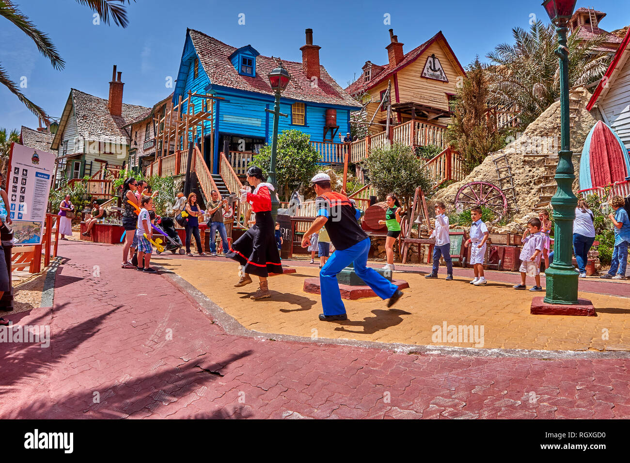 Entertainment dance street show at Popeye Village. Also known as ...